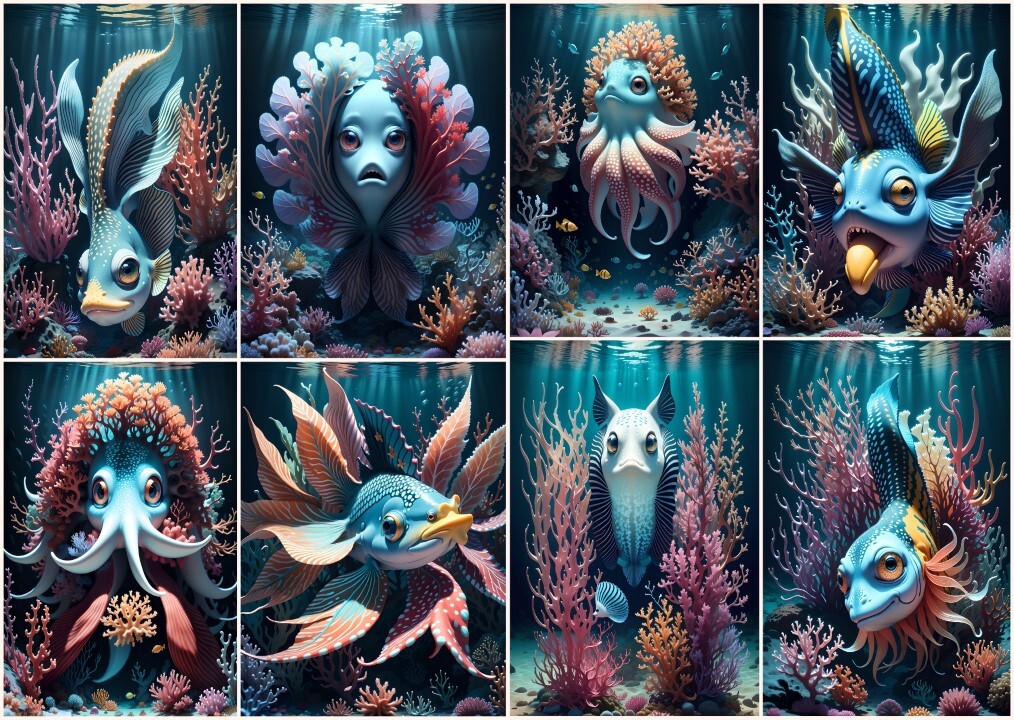 ArtStation - Cute Alien Underwater Creatures | Artworks