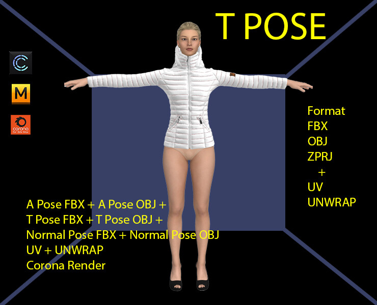 ArtStation - Puffer Coat 0 to 100 projects in marvelous and Clo3d software Corona rendering All ...