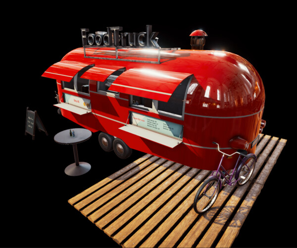 ArtStation - 3D Food truck pack | Game Assets