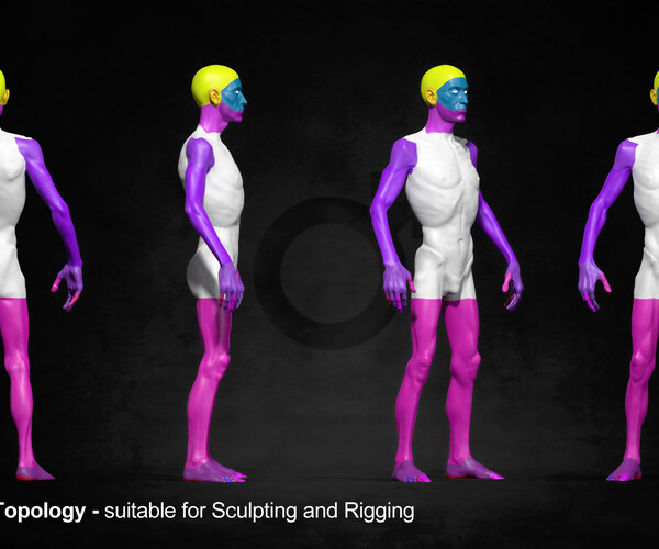 ArtStation - Human Male [ Body/Skin Basemesh ] Skinny | Resources