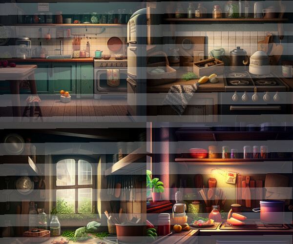 ArtStation - Kitchen Backgrounds | Artworks