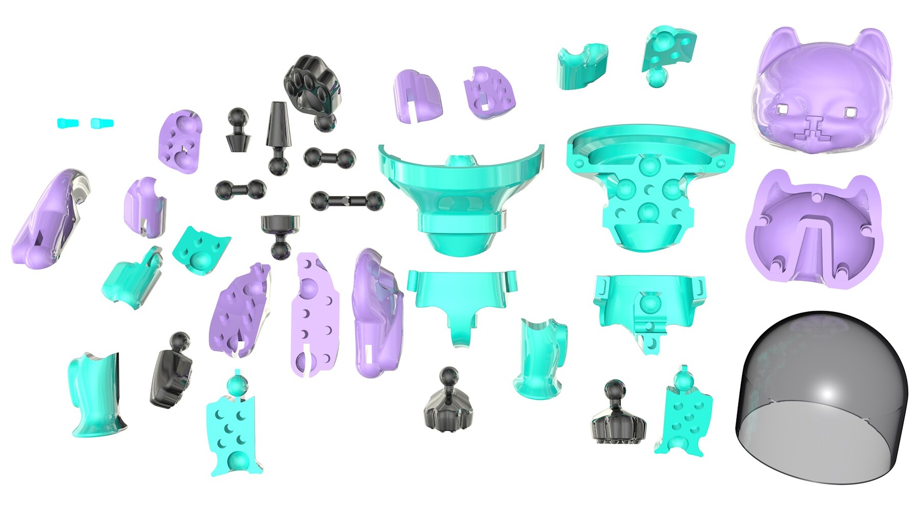 ArtStation - Robot Space Cat Figure STL file for 3D print. | Resources