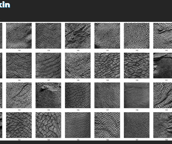 ArtStation - 350+ Reptile, Dragon, Snake Skin Alphas for ZBrush ...