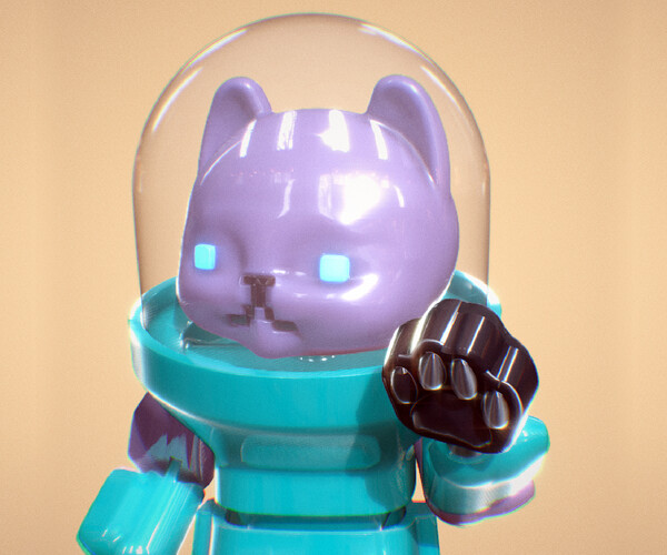 ArtStation - Robot Space Cat Figure STL file for 3D print. | Resources