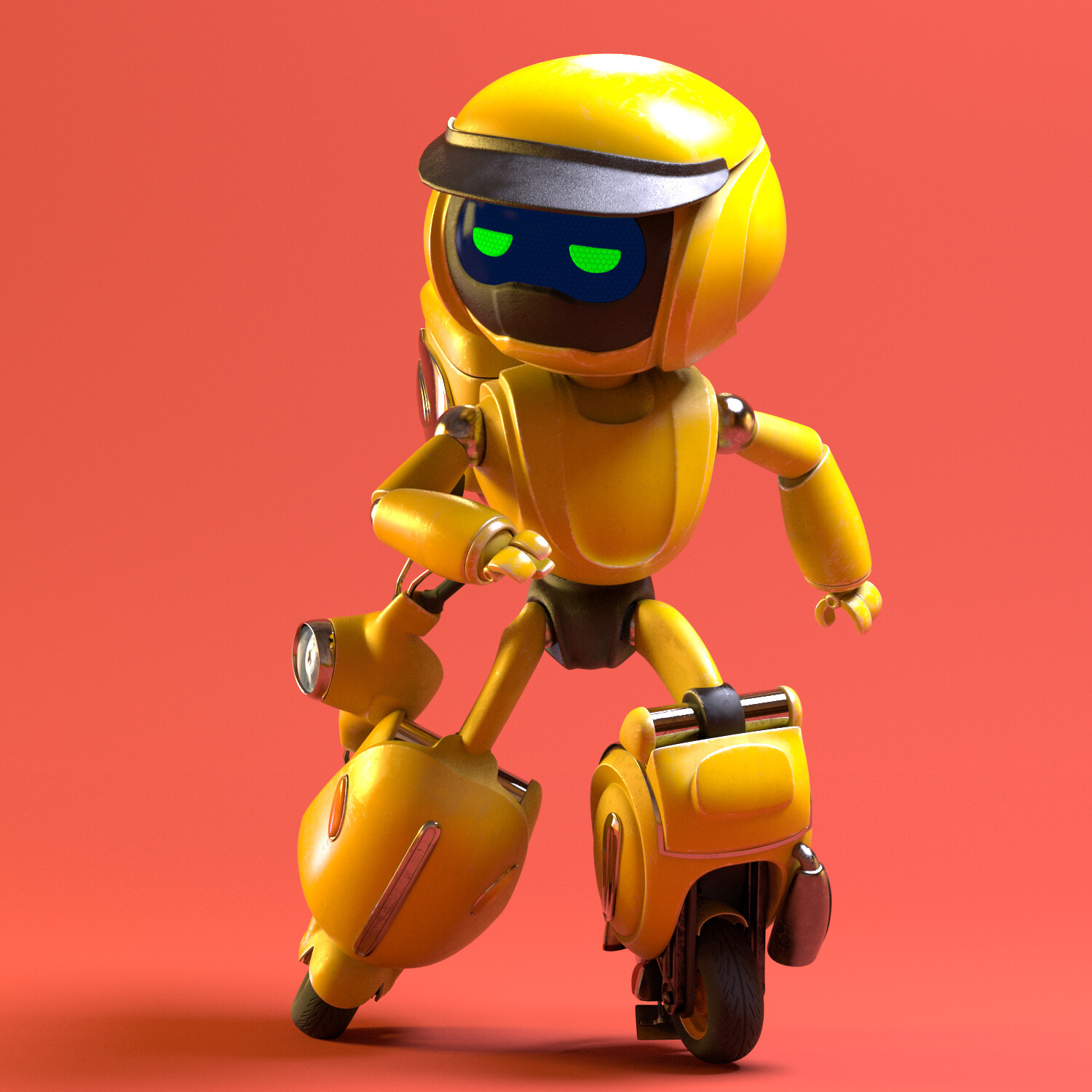 ArtStation - Robot - transformer scooter classic rigging character | Resources