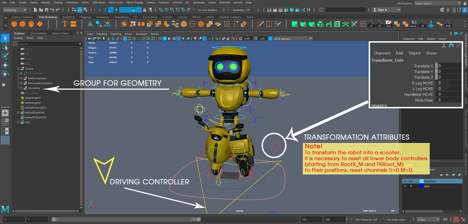 ArtStation - Robot - transformer scooter classic rigging character ...