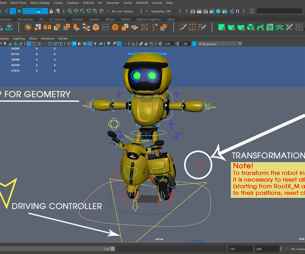 ArtStation - Robot - transformer scooter classic rigging character ...