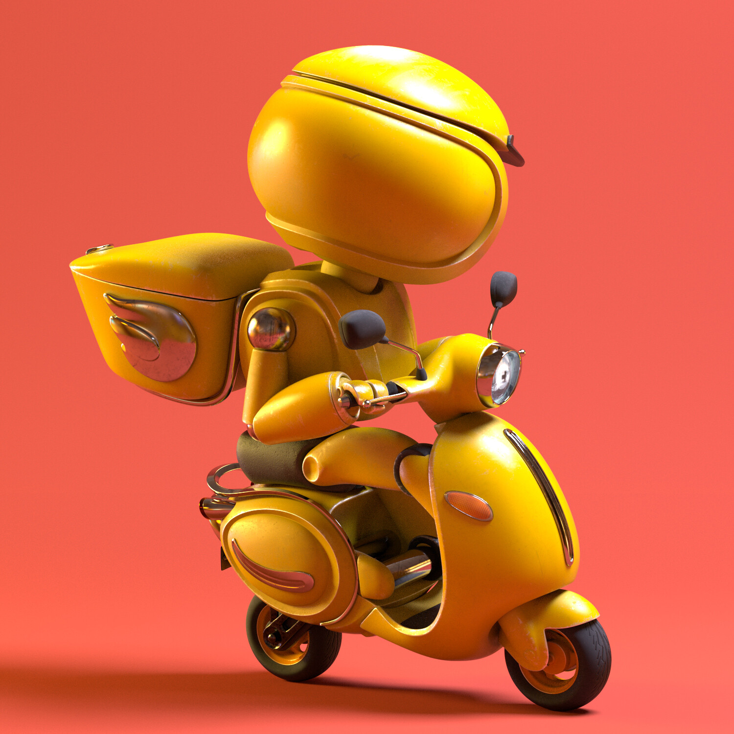 ArtStation - Robot - transformer scooter classic rigging character ...