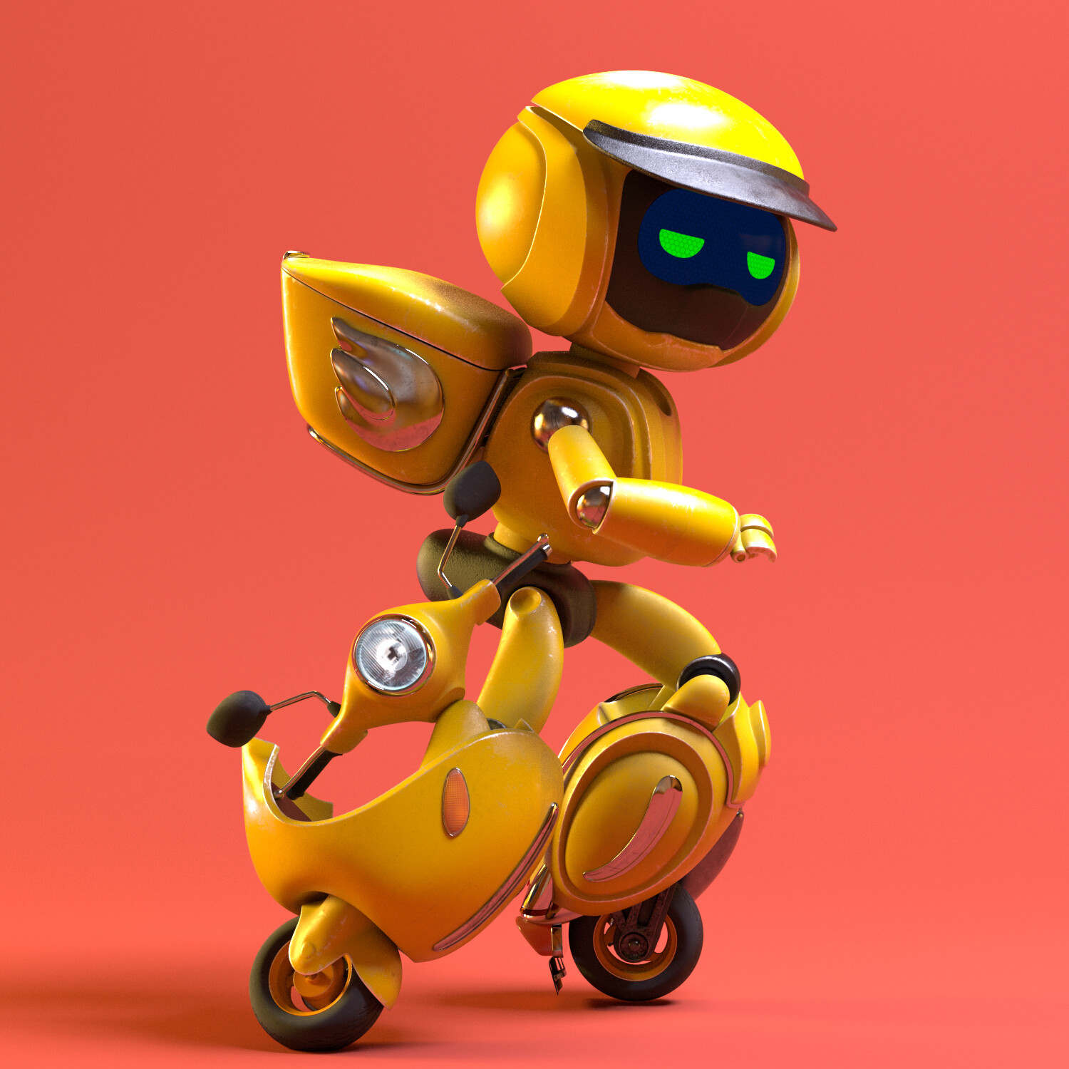 ArtStation - Robot - transformer scooter classic rigging character | Resources