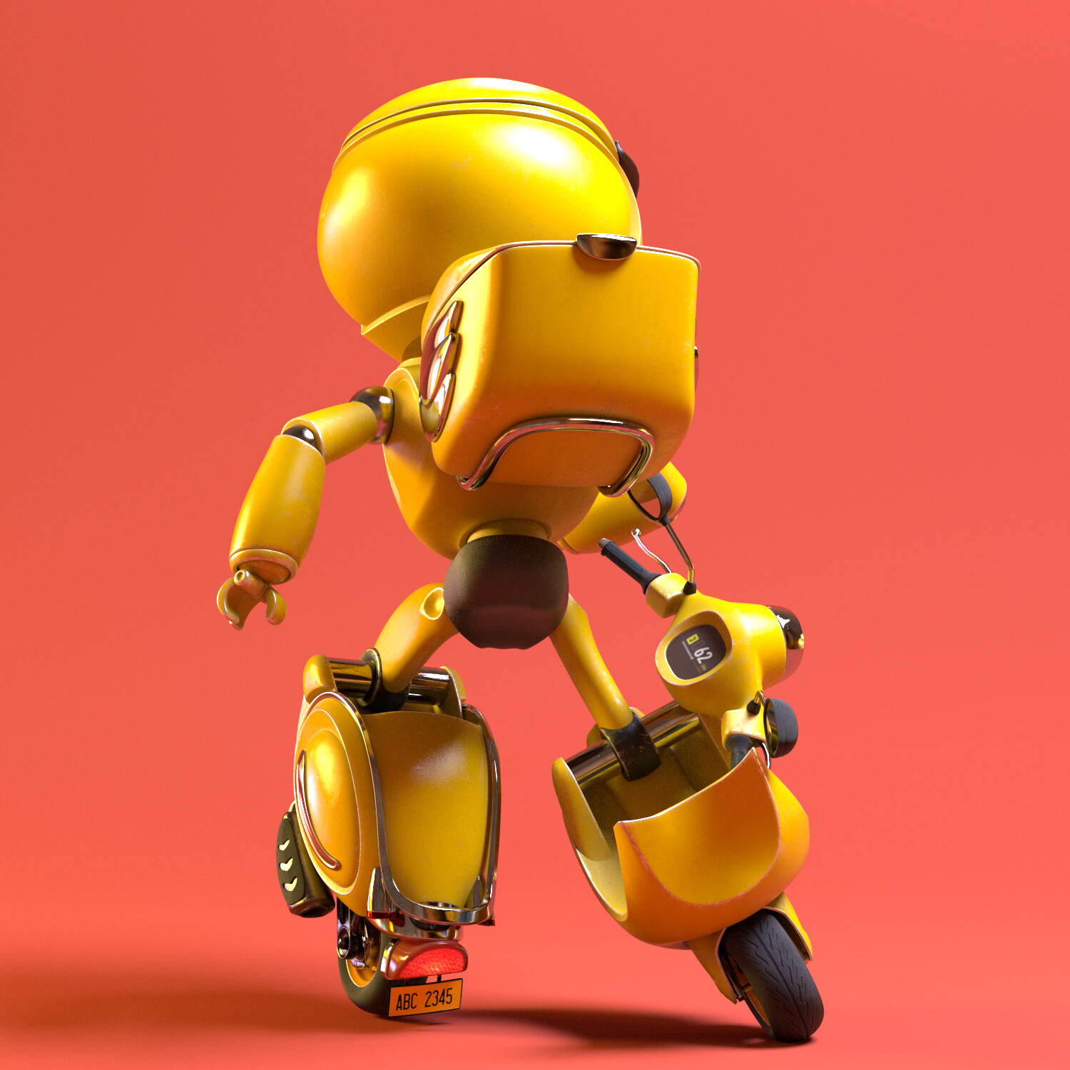 ArtStation - Robot - transformer scooter classic rigging character ...