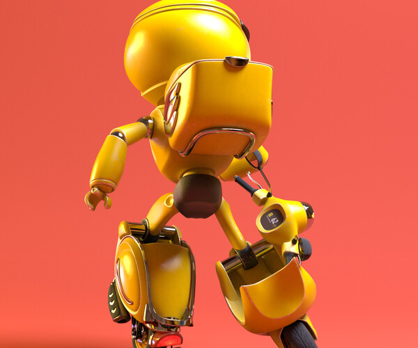 ArtStation - Robot - transformer scooter classic rigging character ...