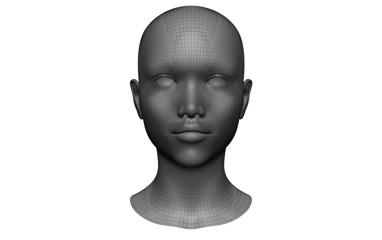 ArtStation - African Female Head Base Mesh [1] | Resources