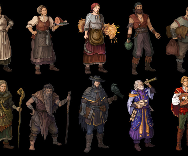 ArtStation - NPC characters | Game Assets