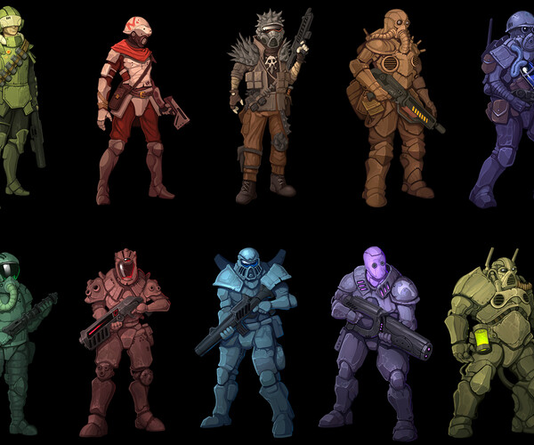ArtStation - Post Apocalypse Characters | Game Assets
