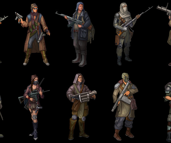 ArtStation - Post Apocalypse Characters | Game Assets