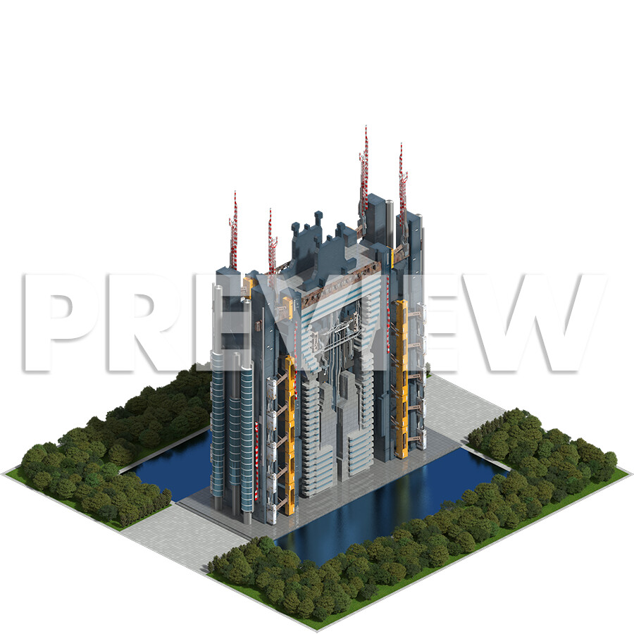 ArtStation - Architecture (Tile#0049, 2x2) – Dimetric Projection ...