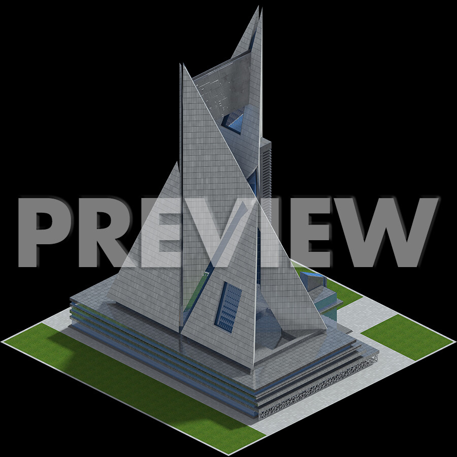 ArtStation - Architecture (Tile#0052, 2x2) – Dimetric Projection ...