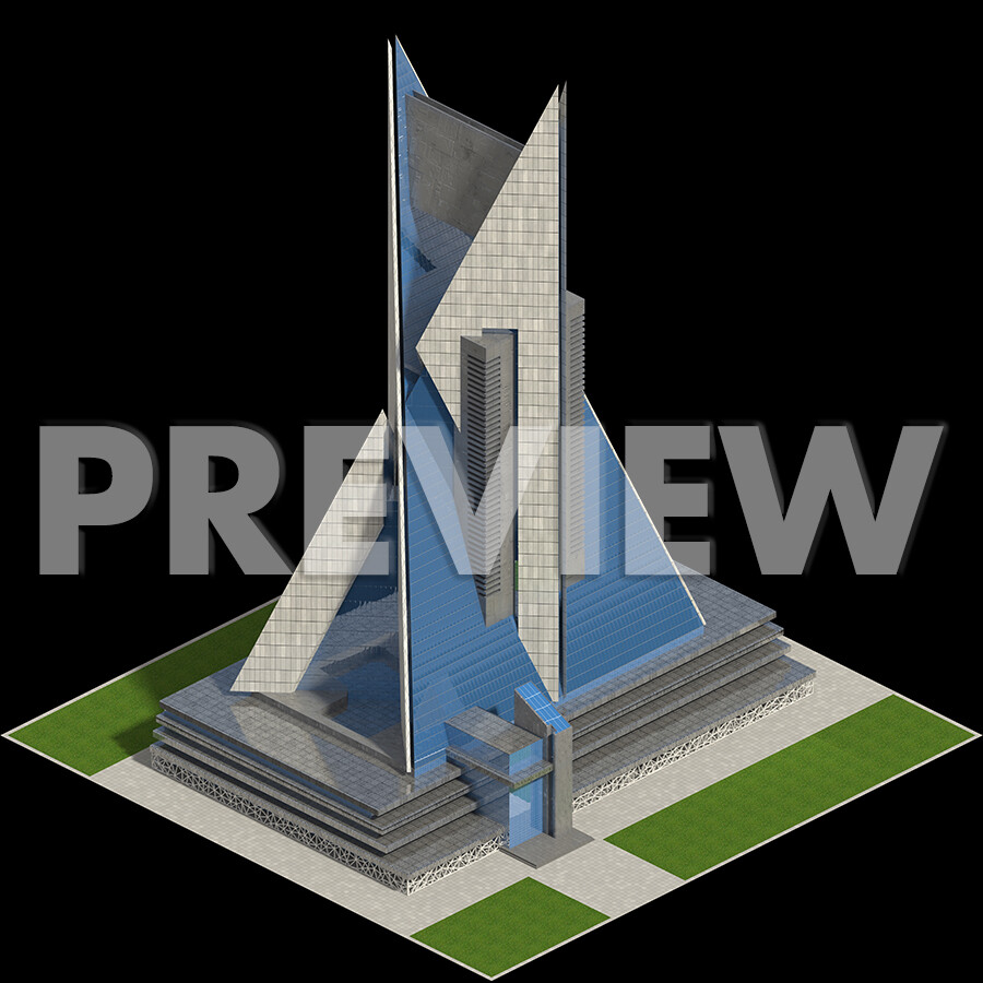 ArtStation - Architecture (Tile#0052, 2x2) – Dimetric Projection ...