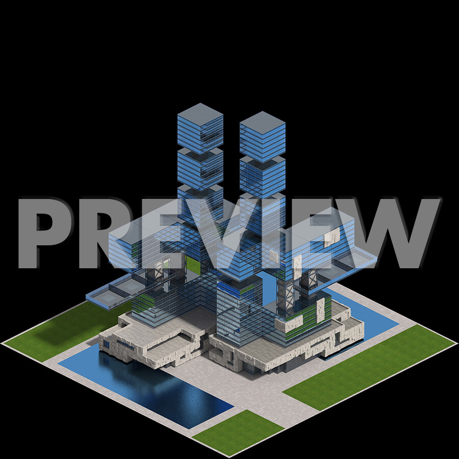 ArtStation - Architecture (Tile#0053, 2x2) – Dimetric Projection Illustrations | Game Assets