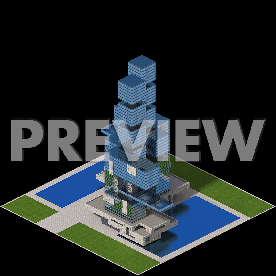 ArtStation - Architecture (Tile#0053, 2x2) – Dimetric Projection ...