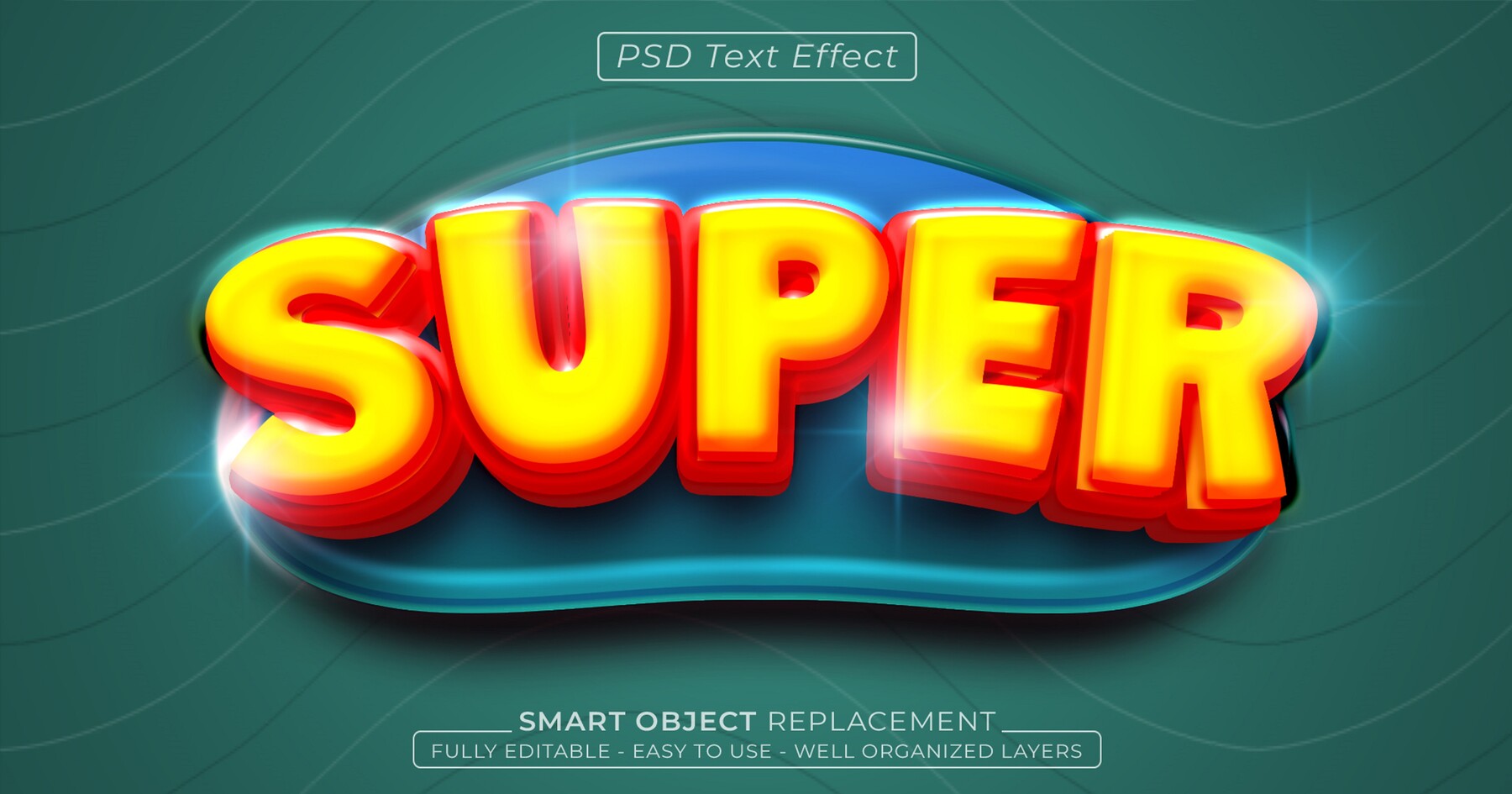 ArtStation - 3D Super. PSD fully editable text effect. Layer style PSD ...