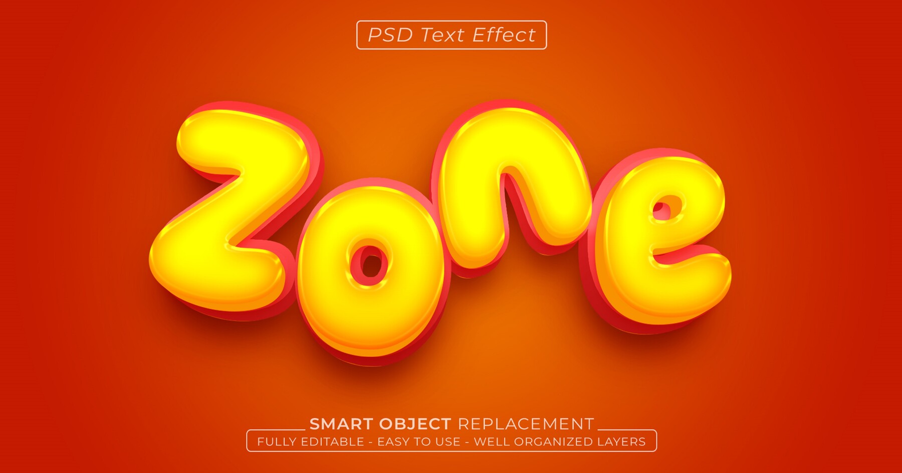 ArtStation - 3D Zone. PSD fully editable text effect. Layer style PSD ...