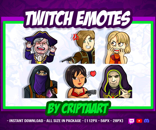 ArtStation - Twitch Emotes / Resident Evil 4 Emotes / Zombies Emote ...