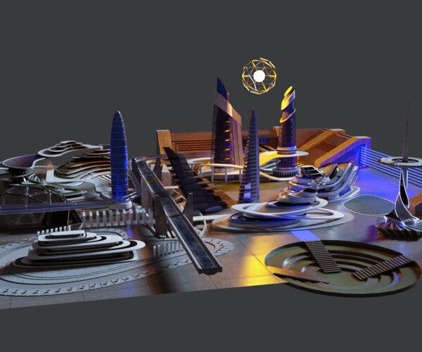 ArtStation - Futuristic sity | Game Assets