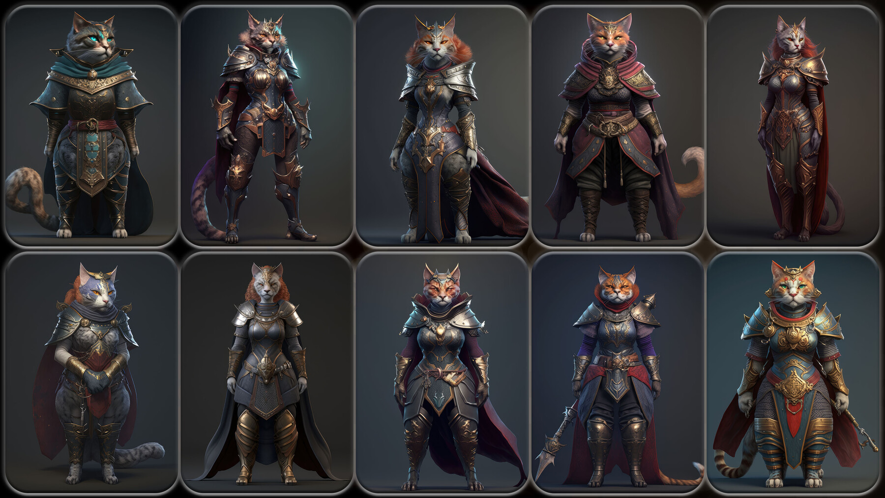 ArtStation - 220 Catfolk Reference Pack | 4K | v.8 | Artworks