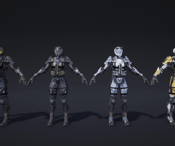 ArtStation - Female Soldiers (Pack) | Game Assets