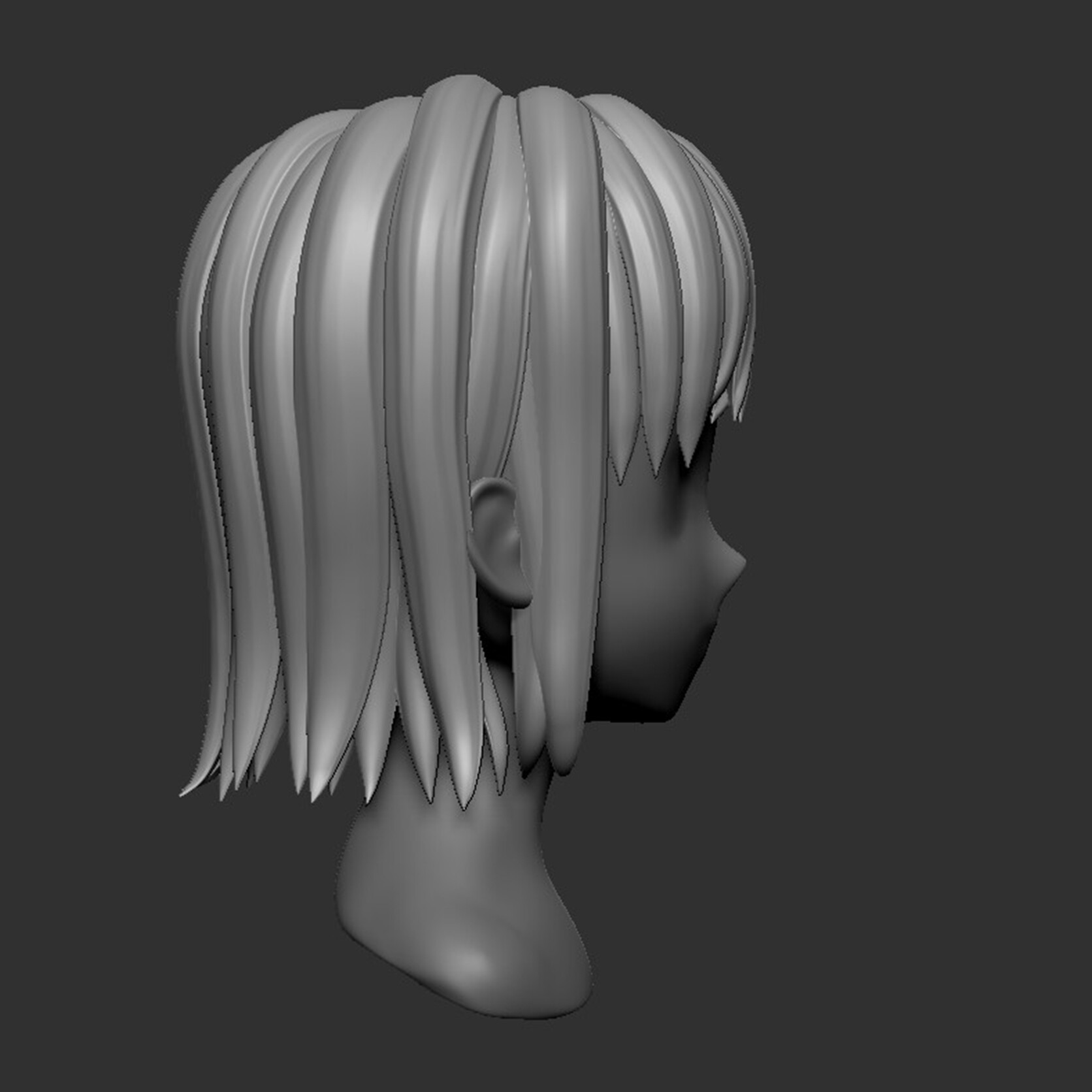 Artstation Short Hair Game Assets