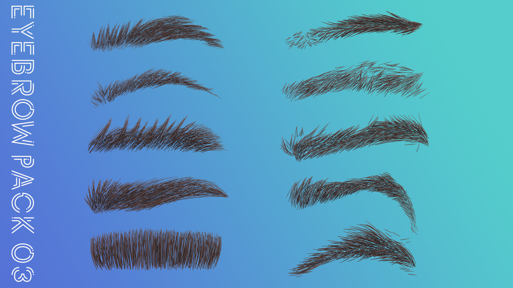 ArtStation - Eyebrow Pack 03 | Game Assets