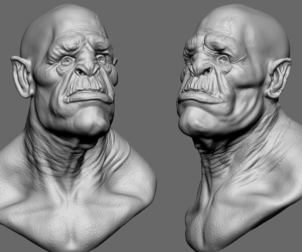 ArtStation - Head Ogre - Monster - Orco | Resources