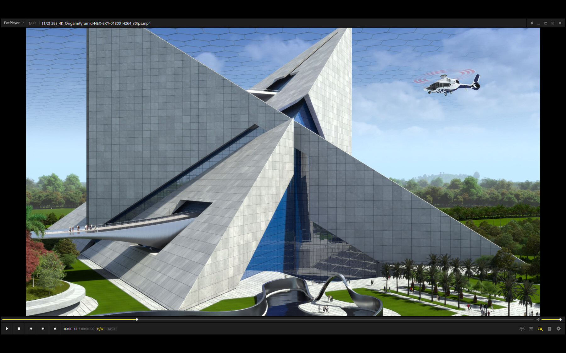 ArtStation - Futuristic Architecture under a Hexagonal Dome (4K ...