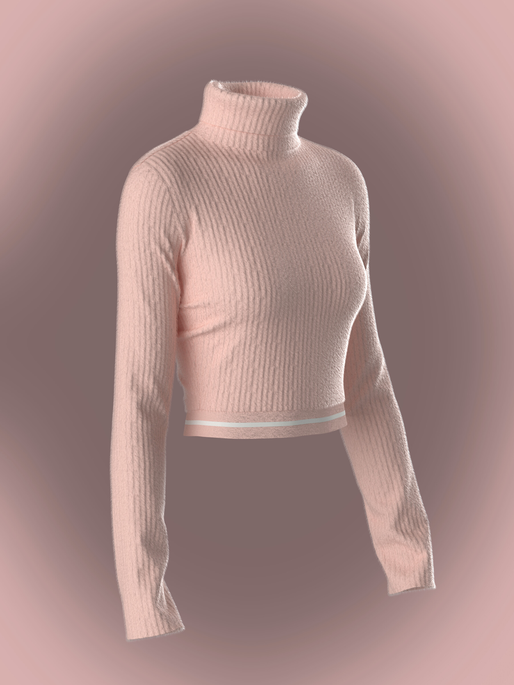 ArtStation - 3D WOMAN PINK RIB KNITWEAR | Resources