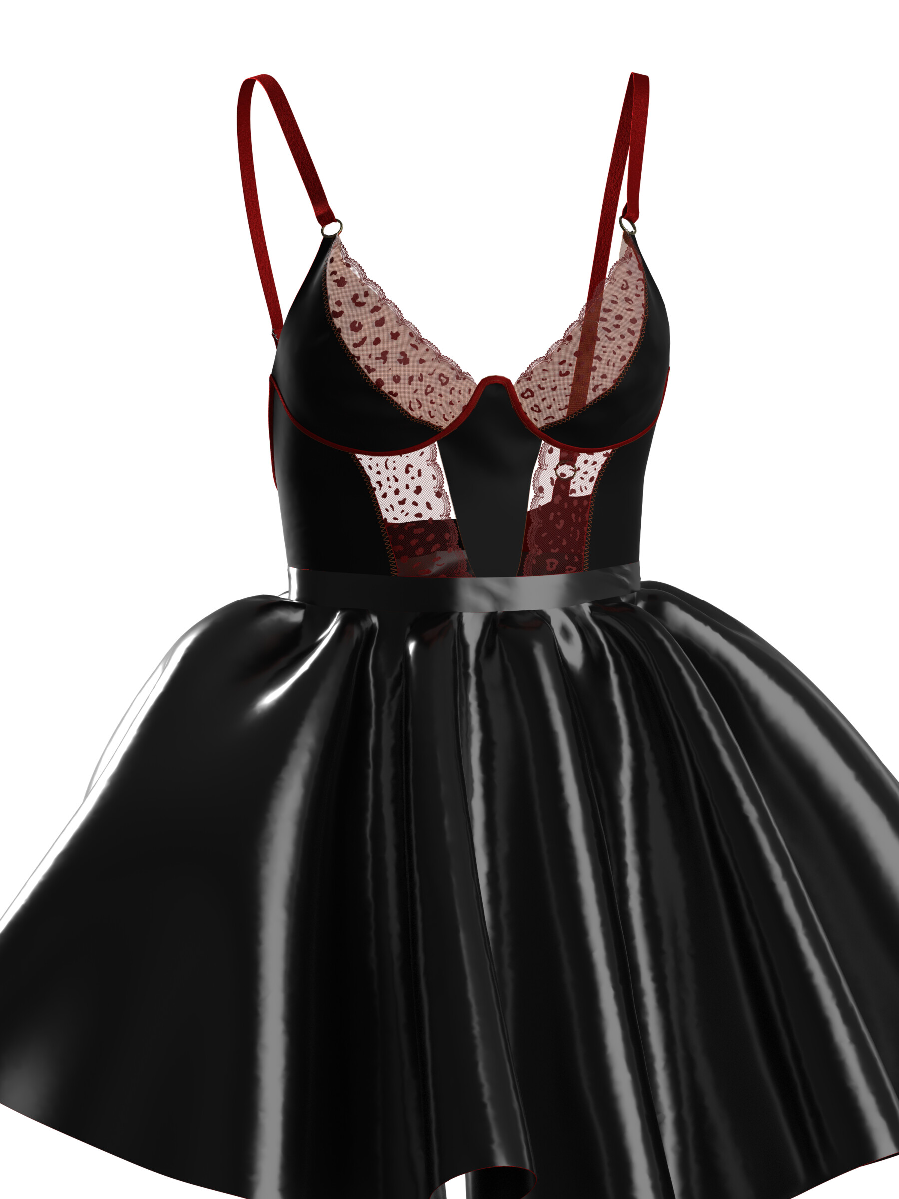 ArtStation - 3D WOMAN BLACK LACE DRESS | Resources