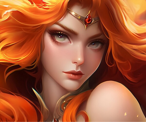 ArtStation - (11) Goddess of The Fire (Image + Prompt) | Artworks
