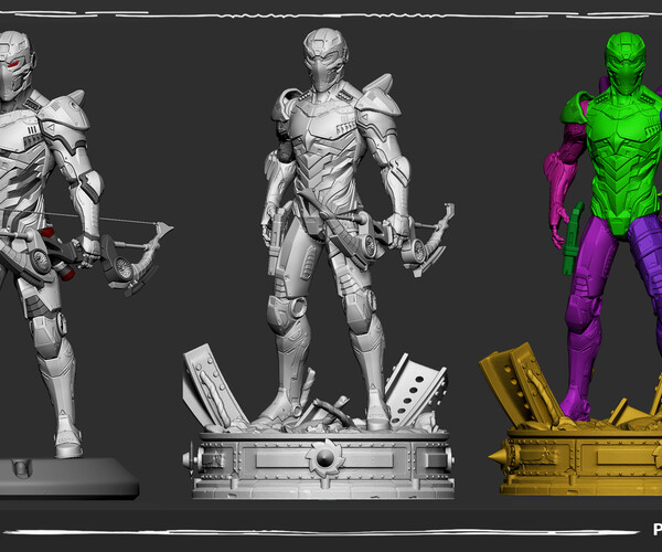 ArtStation - Printer 3D STL Hard Surface Robot Sci-fi Cyber | Resources