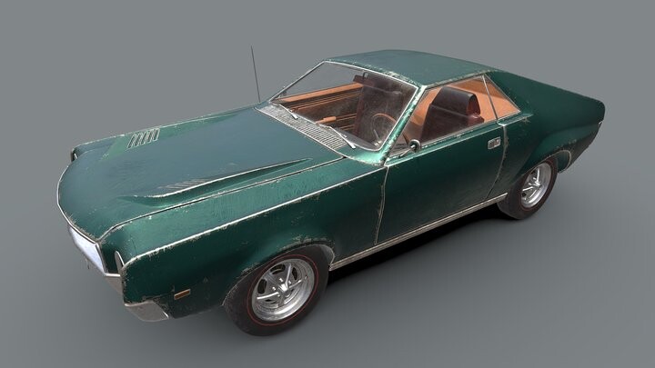 ArtStation - AMC AMX 1968 Low-poly 3D model | Game Assets