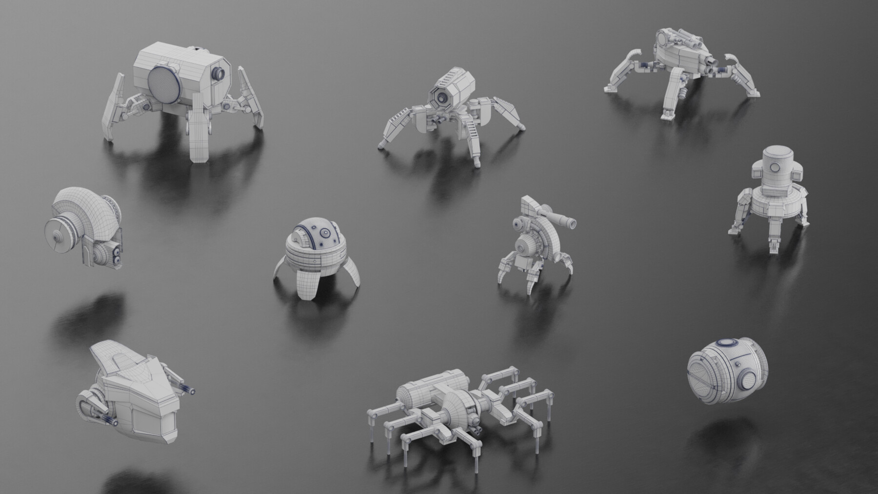 ArtStation - 10 SCI-FI ROBOT_VOL.01 | Game Assets