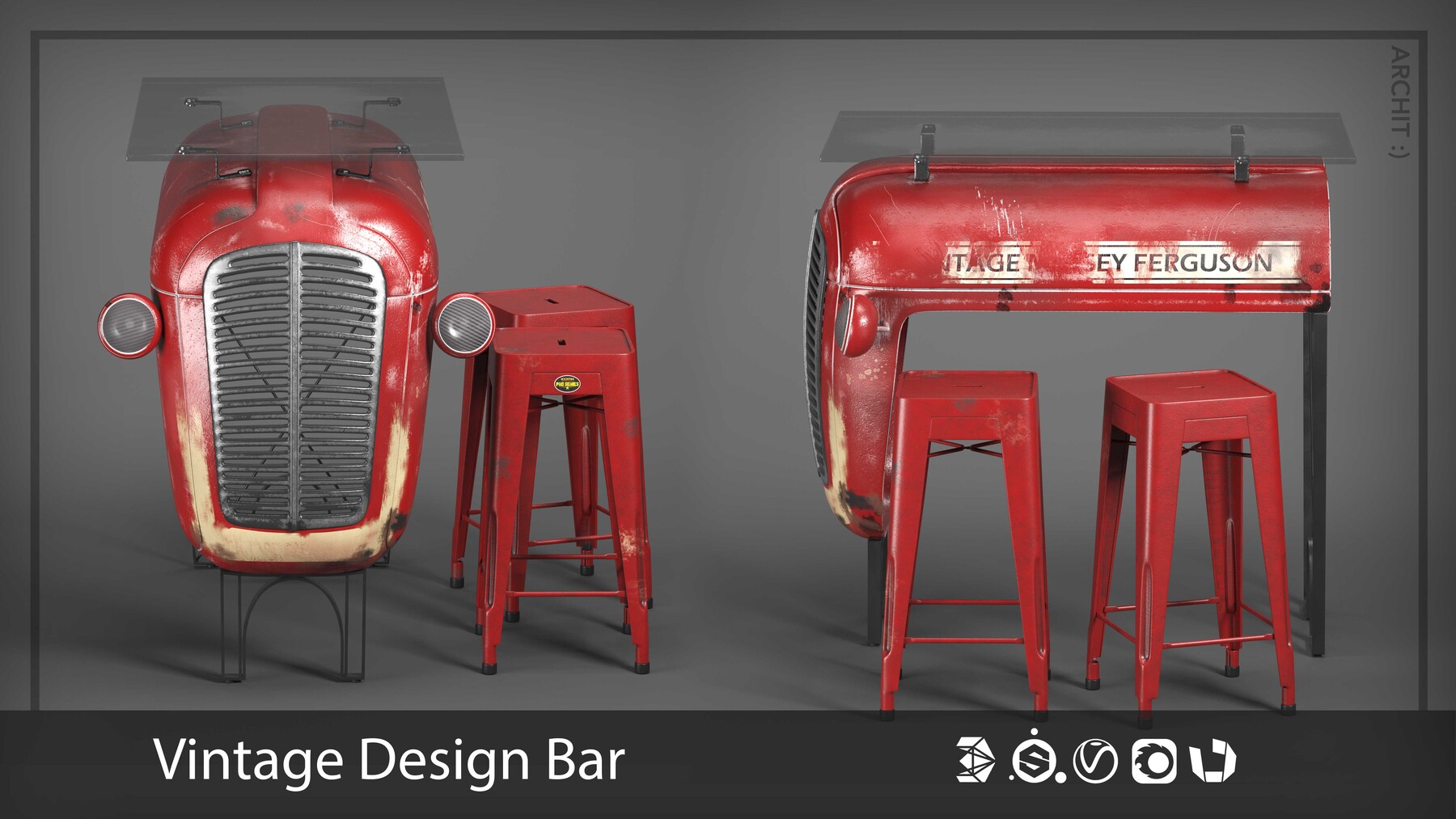 ArtStation - Vintage Design Bar | Game Assets