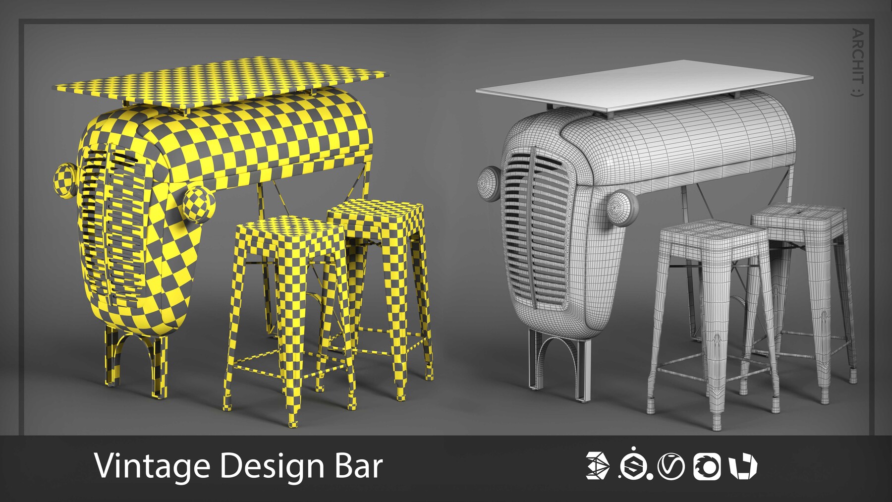 ArtStation - Vintage Design Bar | Game Assets
