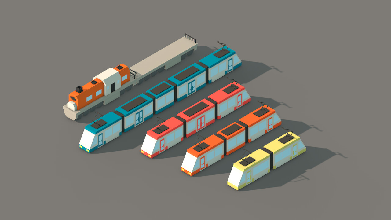 ArtStation - Free Big Low Poly Simple Urban City 3D Asset Pack | Game ...