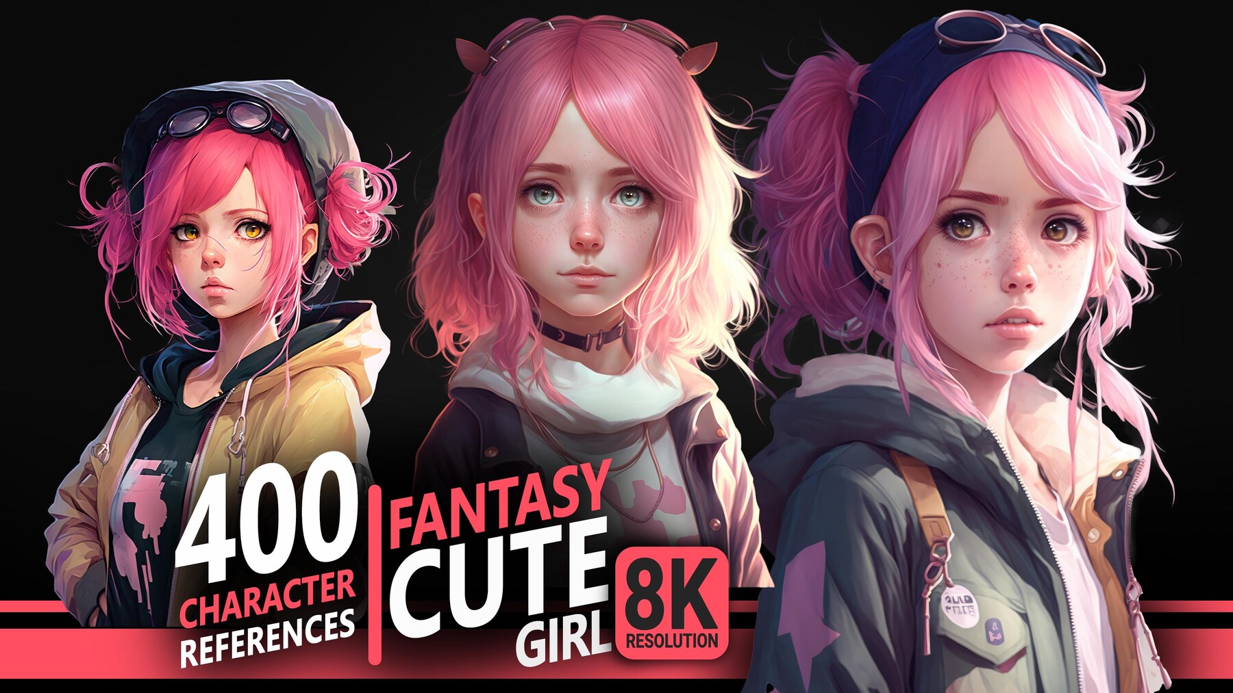 ArtStation - 400 Fantasy Cute Girl - Character References | 8K ...
