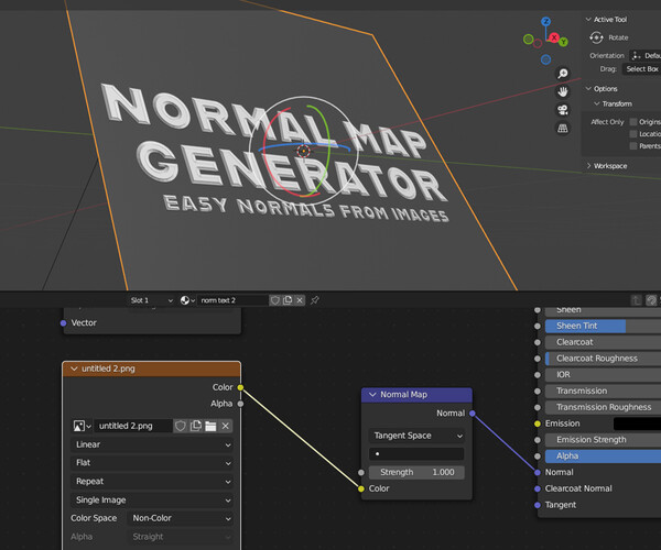 ArtStation - FREE Normal Map Generator for Blender | Resources