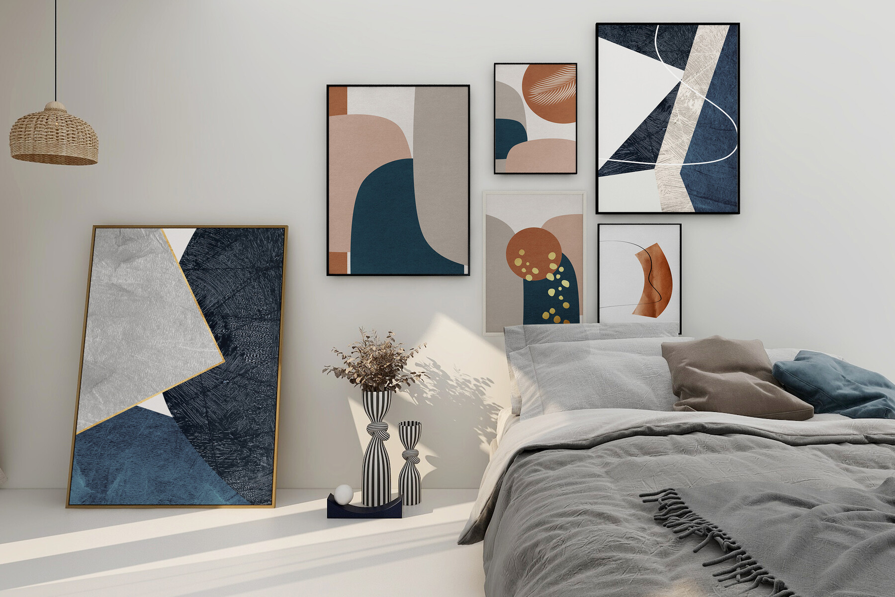 ArtStation - Dark blue abstract geometric art pri | Artworks