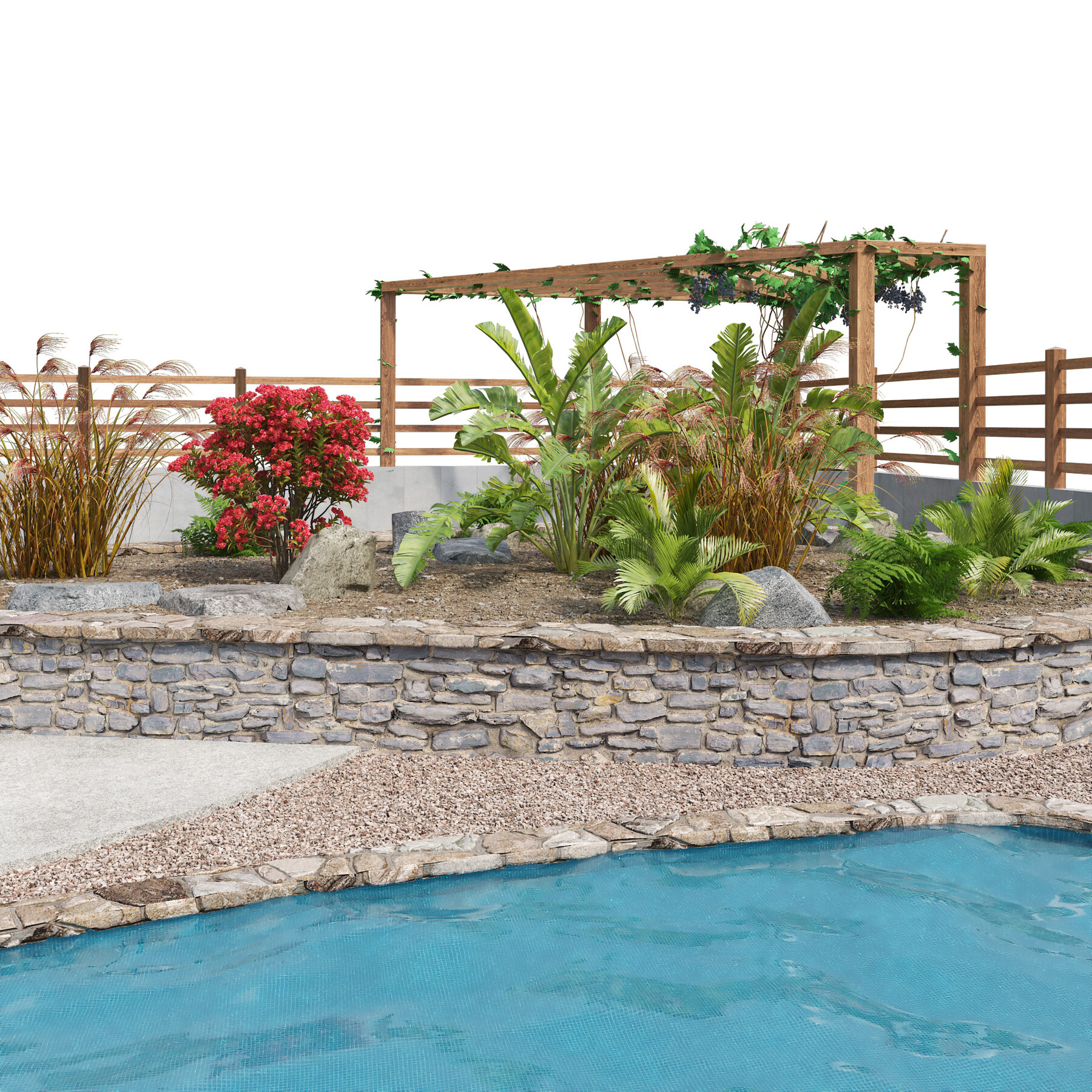 ArtStation - Classic garden landscape 3d model | Resources