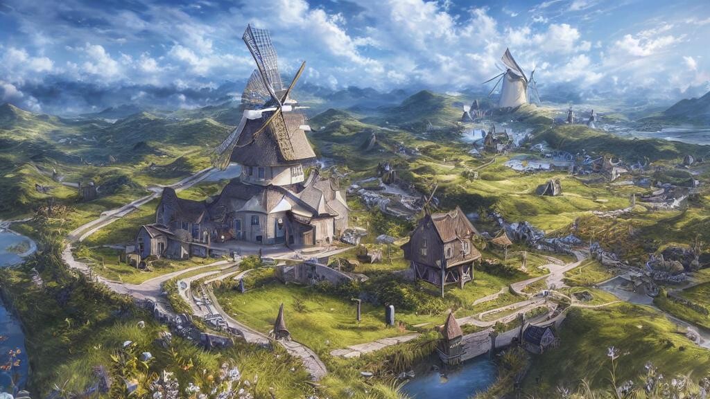 ArtStation - Background Collection Pact - "Windmill" | Artworks