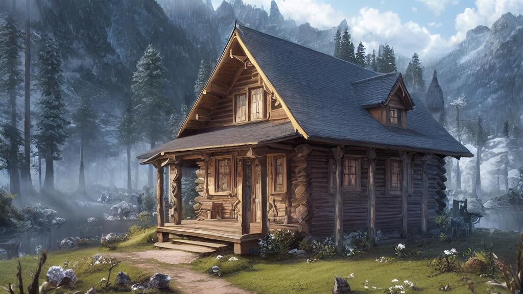ArtStation - Background Collection Pact - "Log Cabin" | Artworks