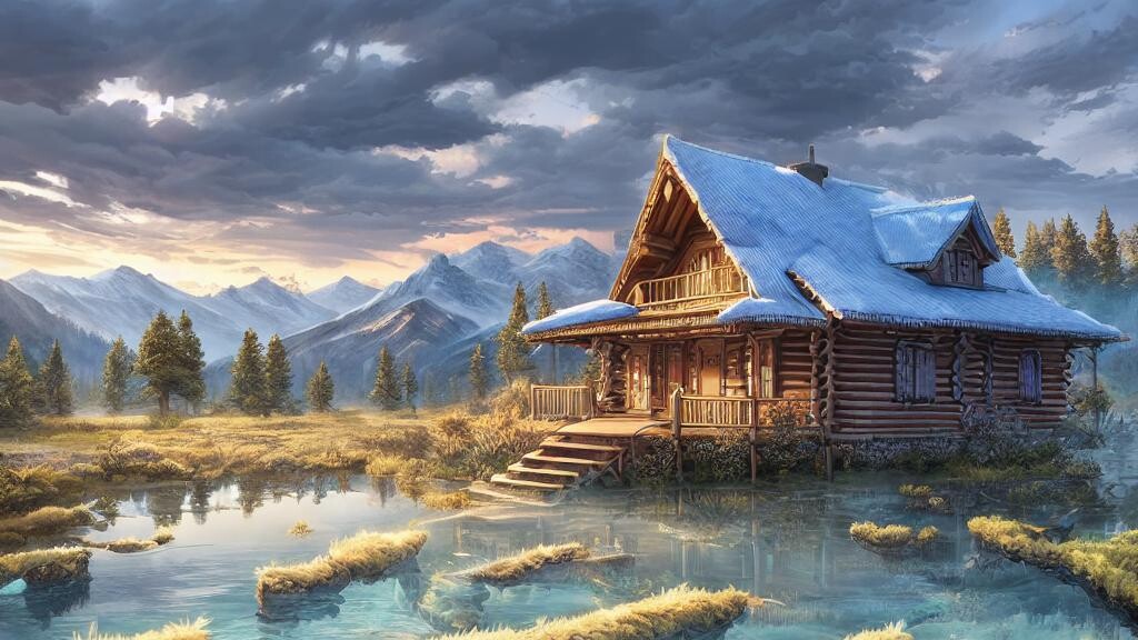 ArtStation - Background Collection Pact - "Log Cabin" | Artworks